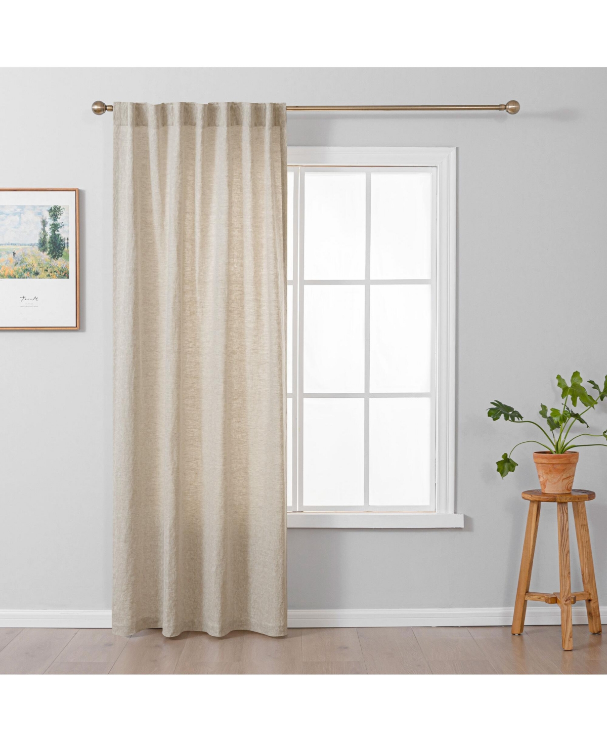 Click here for Awesome Home 100 Linen Room Darkening Back Tab Sin... prices