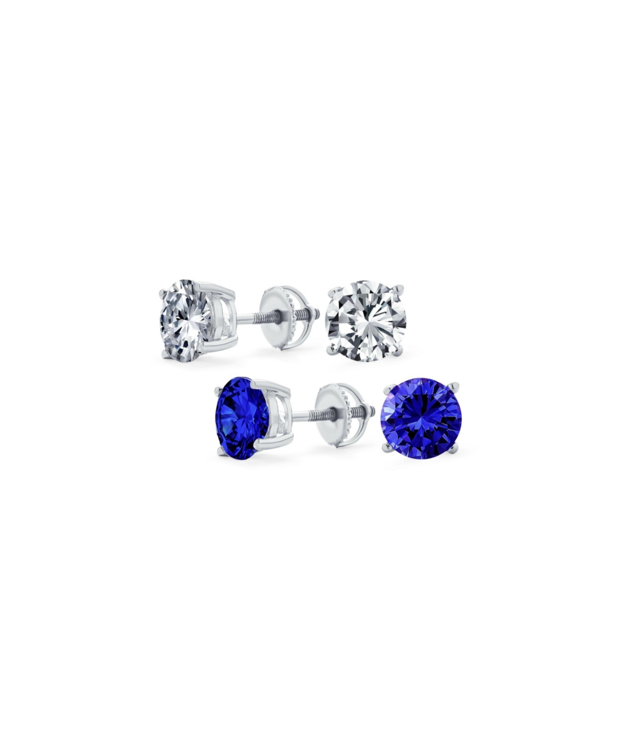 Click here for Bling Jewelry Set of 2 Round Cz Stud Earrings Rose... prices