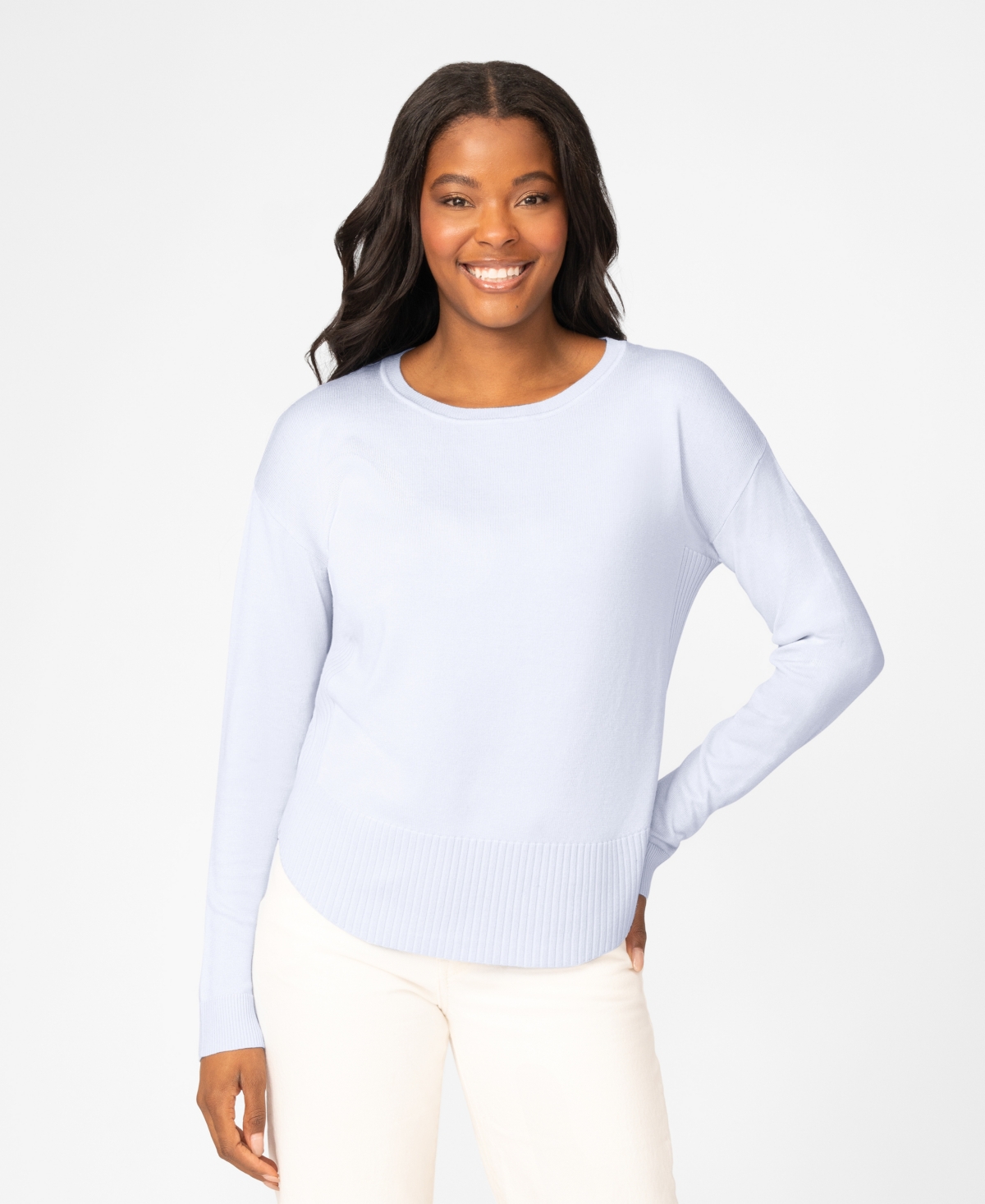 Click here for Melissa Paige Womens Round Hem Pull-On Sweater - H... prices