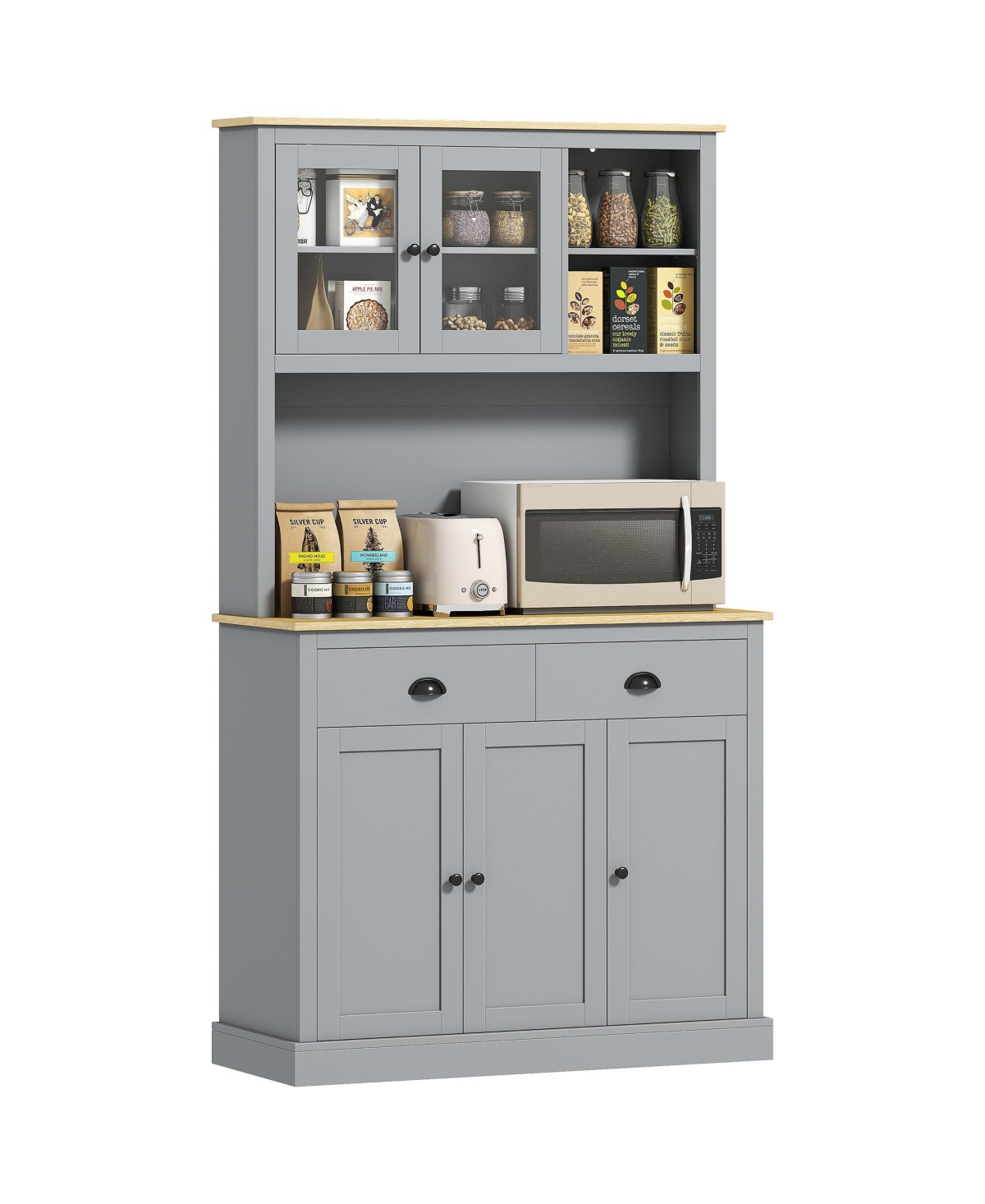 Click here for Homcom Kitchen Cabinet with Microwave Sd  71"... prices