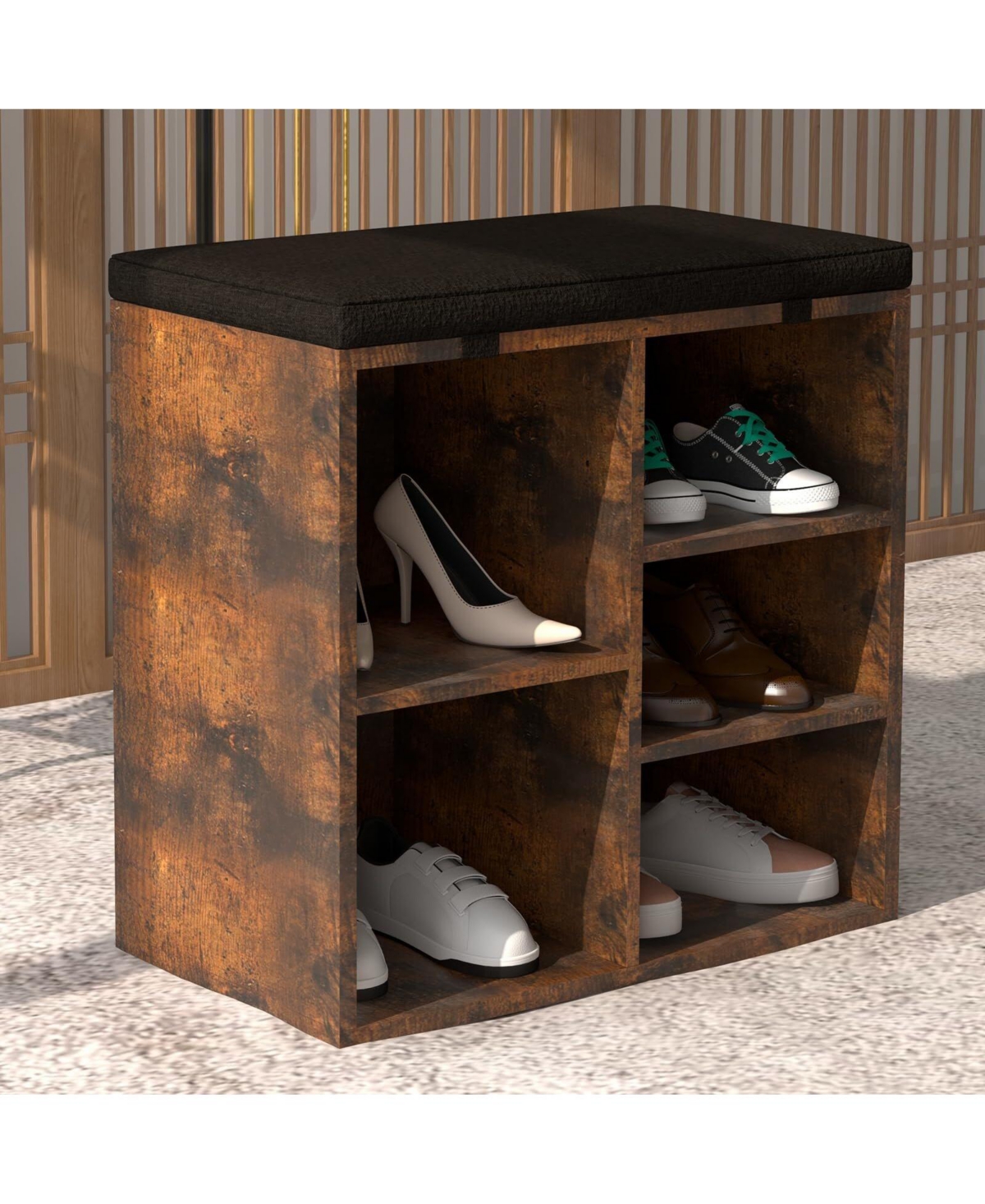 Click here for gaomon Shoe Storage Bench with Cushion  20 Cubby S... prices