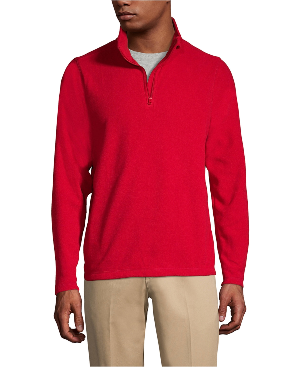 Click here for Lands End Mens Lightweight Fleece Quarter Zip Pull... prices