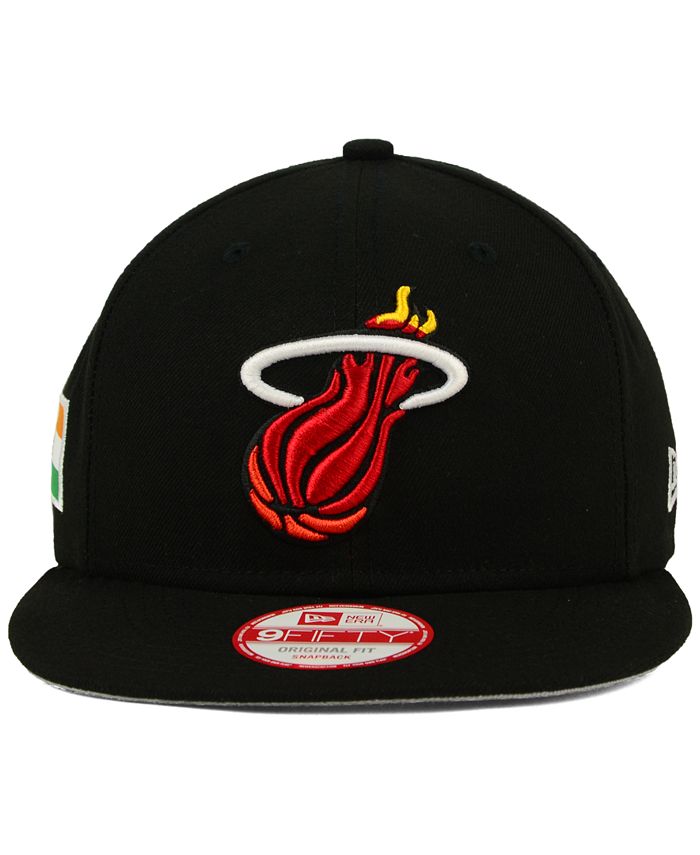 New Era Miami Heat Flag Stated 9FIFTY Snapback Cap - Macy's