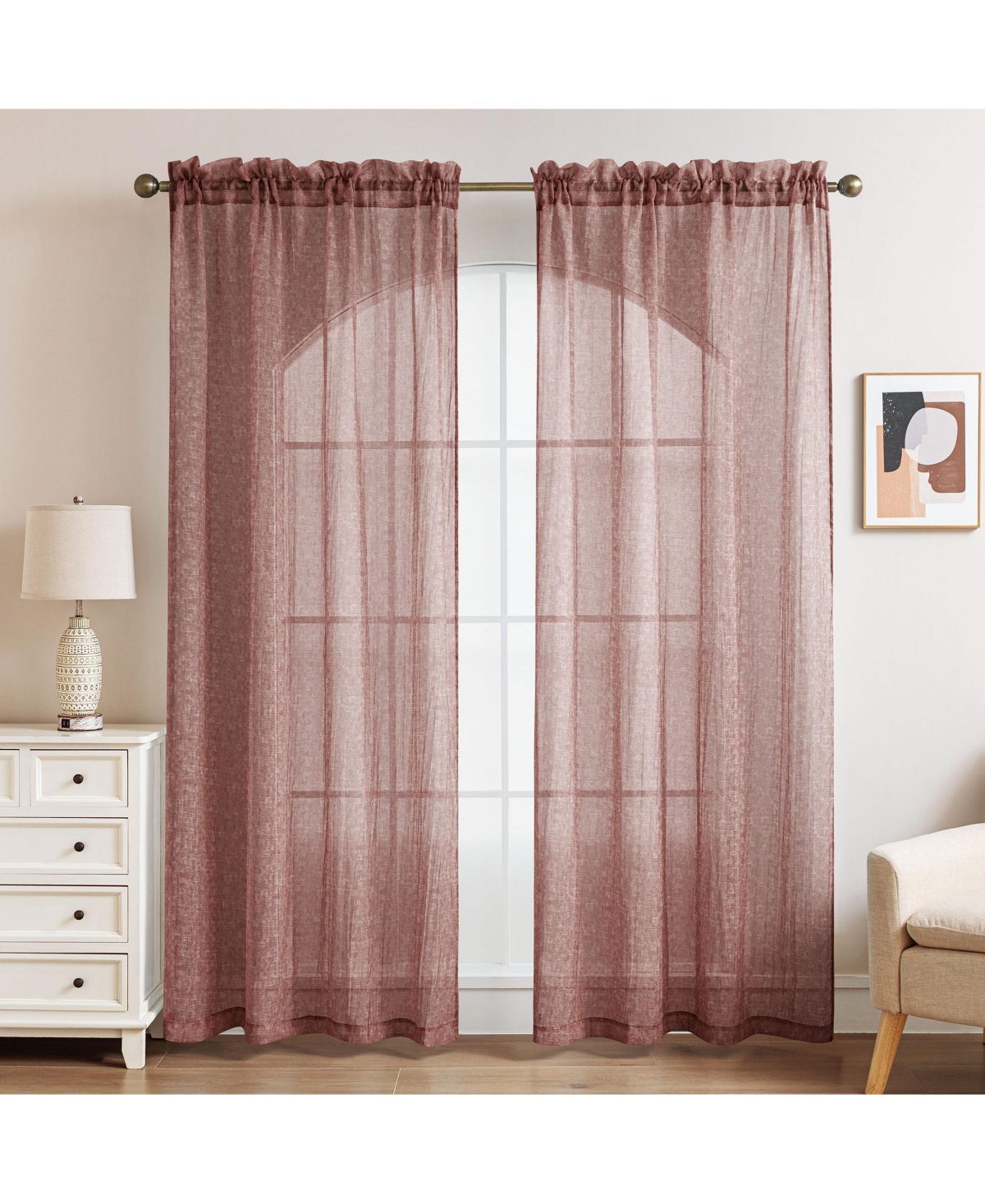 Click here for Awesome Home Crinkle Textured Semi-Sheer Rod Pocke... prices