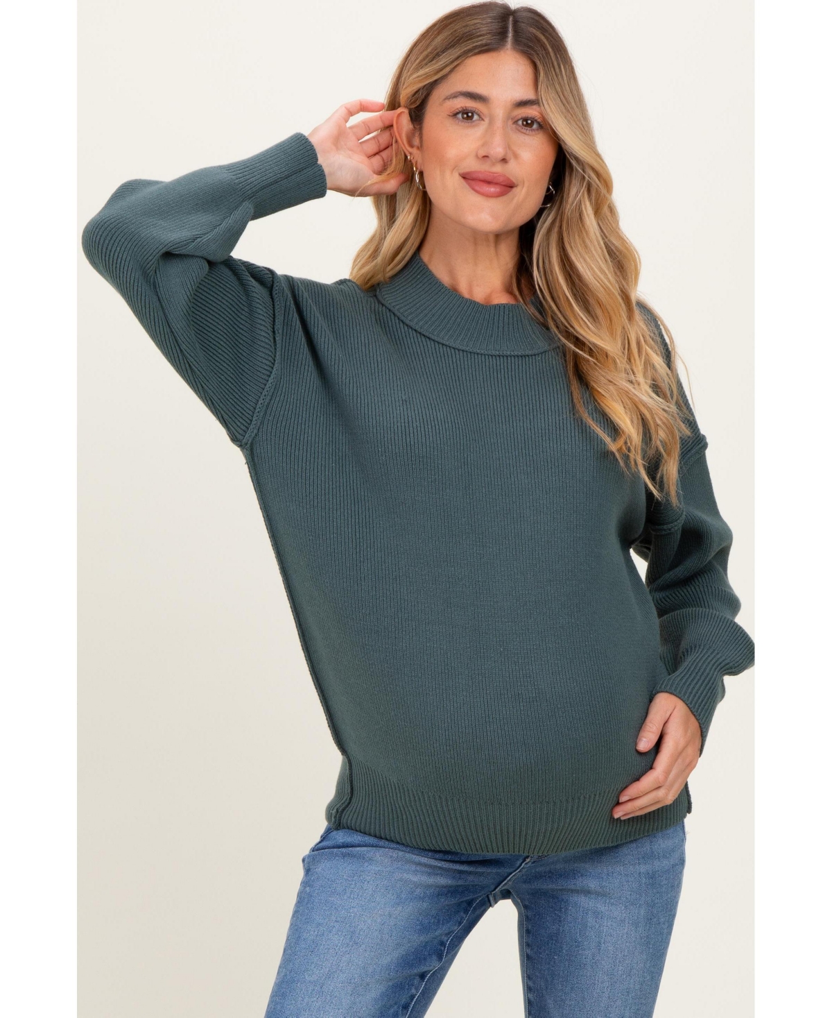 Click here for Pinkblush Maternity Wide Neck Drop Shoulder Sweate... prices