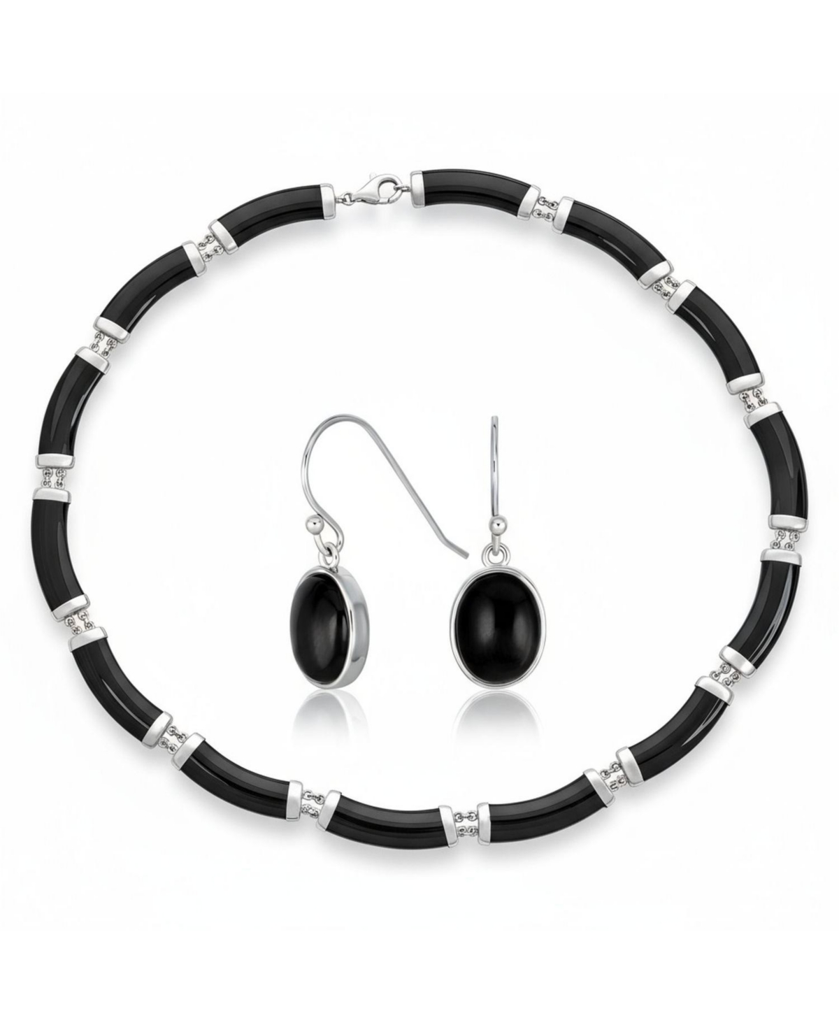 Click here for Bling Jewelry Black Onyx Strand Contoured Tube Bar... prices