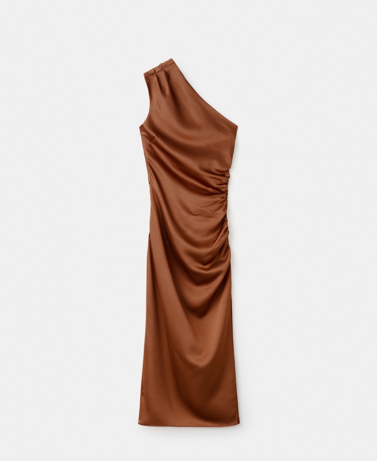 Click here for Mango Womens Asymmetrical Satin Dress - Copper prices