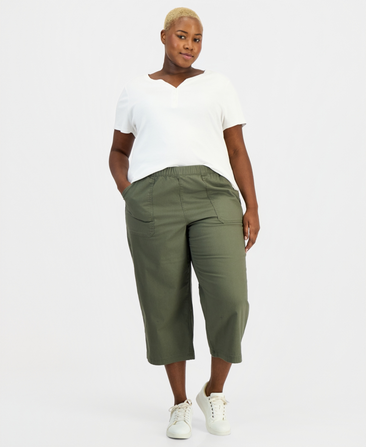 Click here for Style & Co Plus Size Pull-On Cropped Pants  Exclus... prices