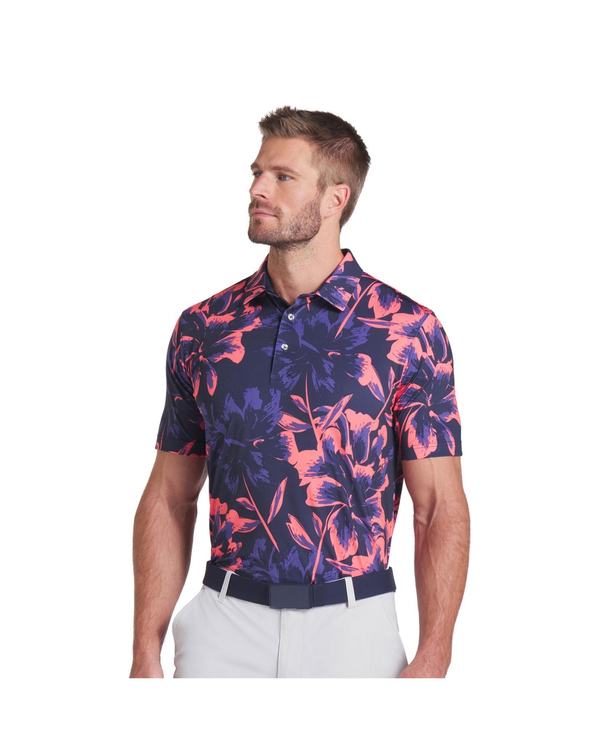 Click here for Puma Golf Mens Puma Mattr Broken Flower Golf Polo... prices