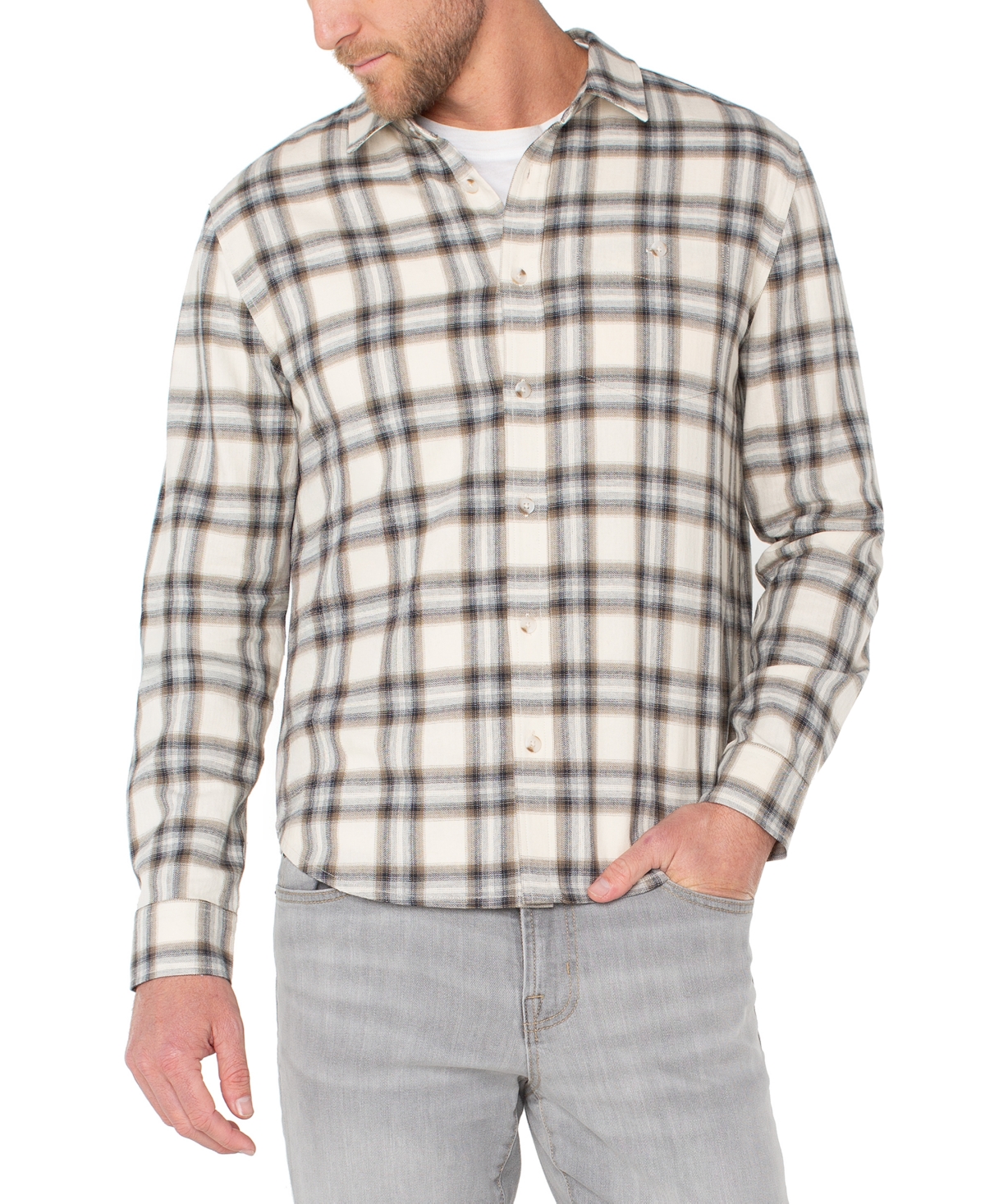 Click here for Liverpool Los Angeles Mens Long-Sleeve Curved Yoke... prices