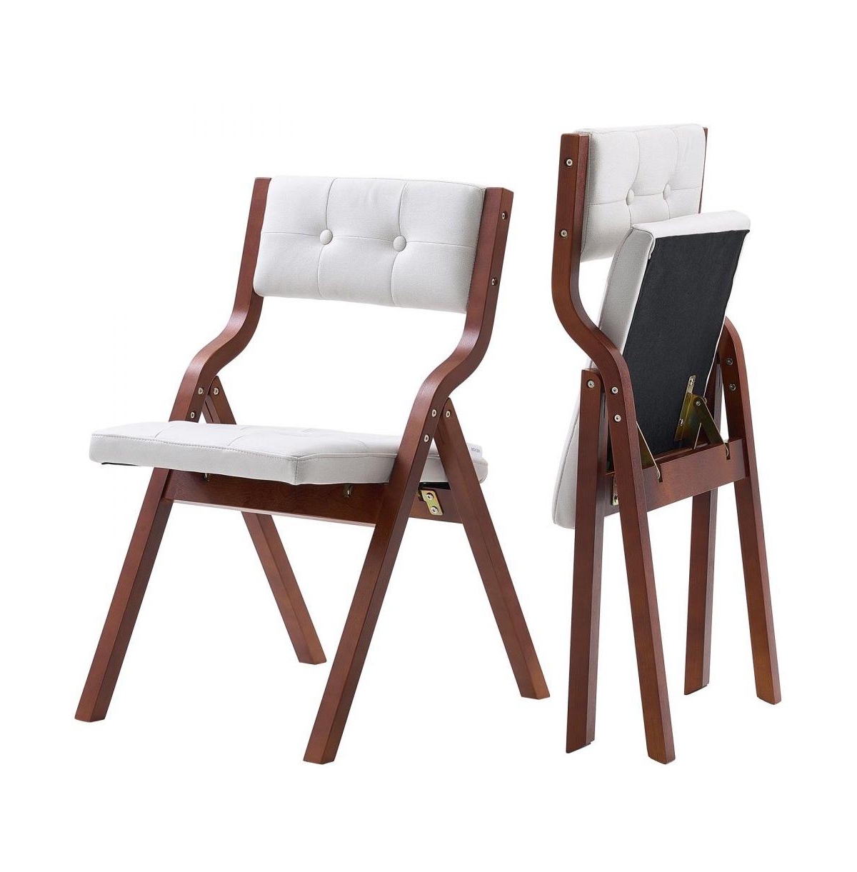 Click here for Slickblue Set of 2 Wooden Folding Chairs with Soft... prices