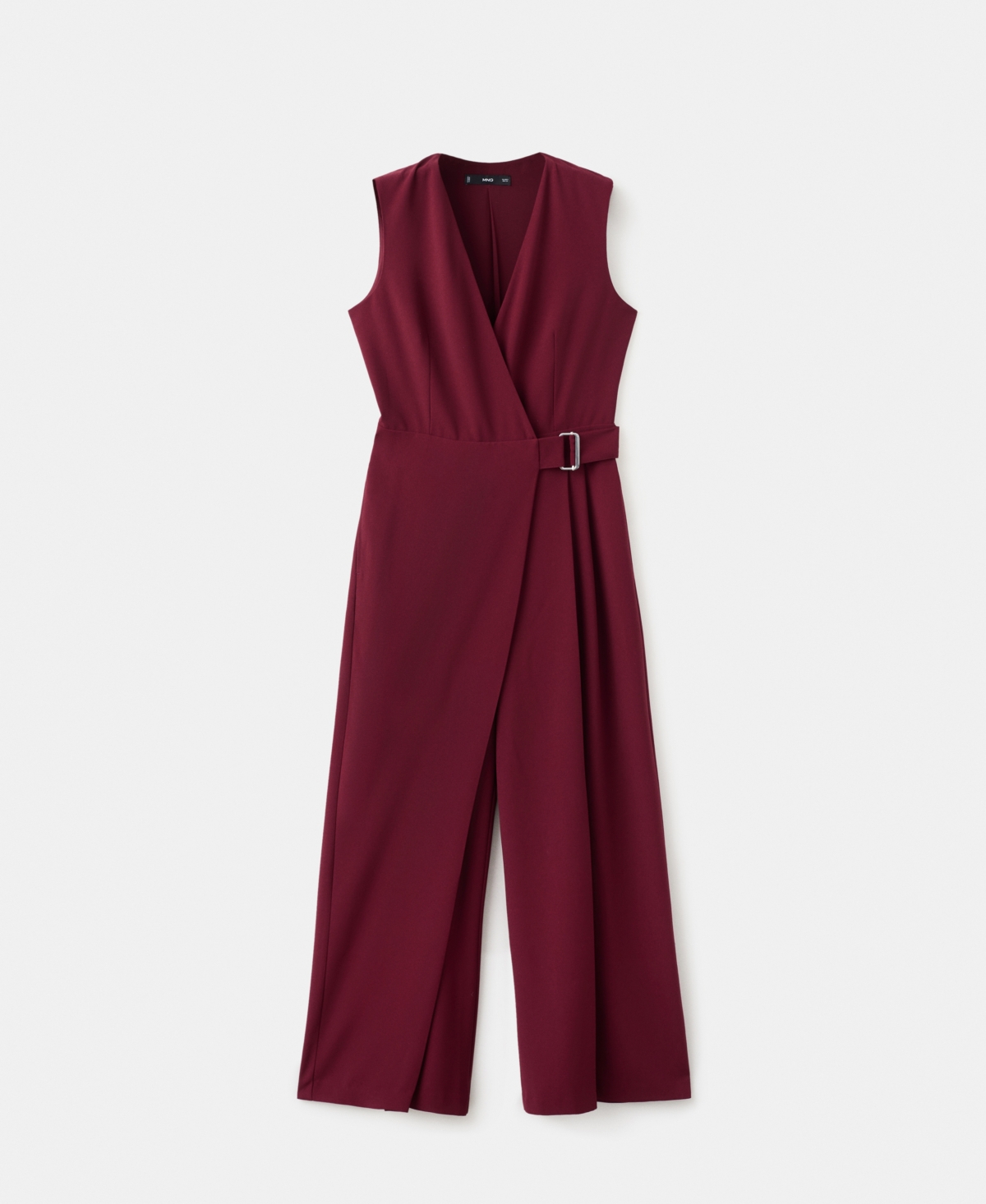 Click here for Mango Womens Belt Wrap Jumpsuit - Wine prices