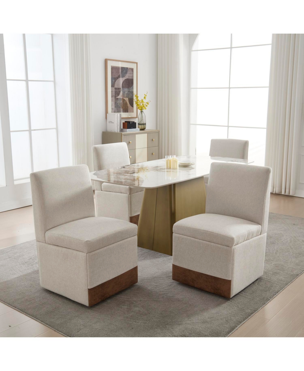 Click here for Streamdale Furniture Swivel Dining Chairs Set of 2... prices