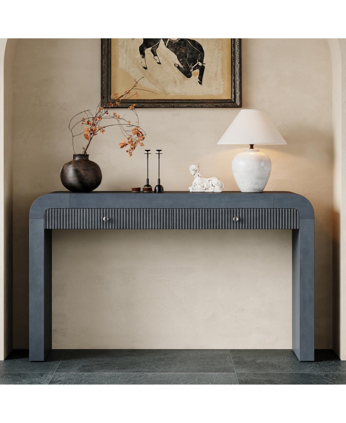 Click here for Streamdale Furniture Rustic Console Table Fluted D... prices