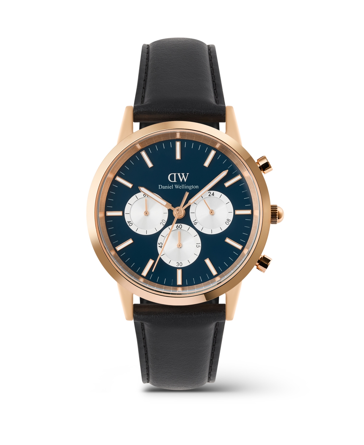 Click here for Daniel Wellington Mens Chronograph Black Leather W... prices