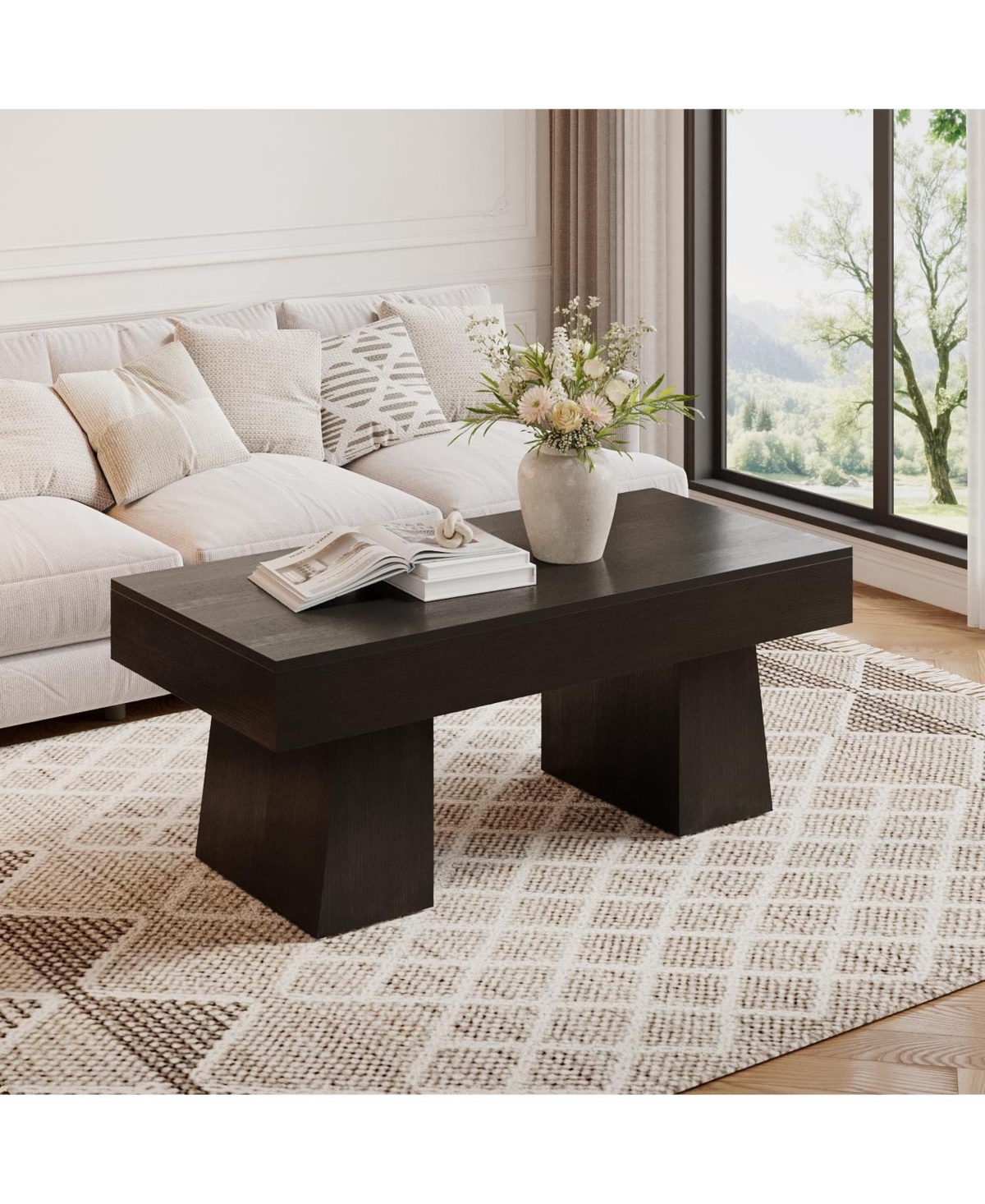 Click here for Tribesigns Farmhouse Coffee Table  47 Inch Wooden... prices
