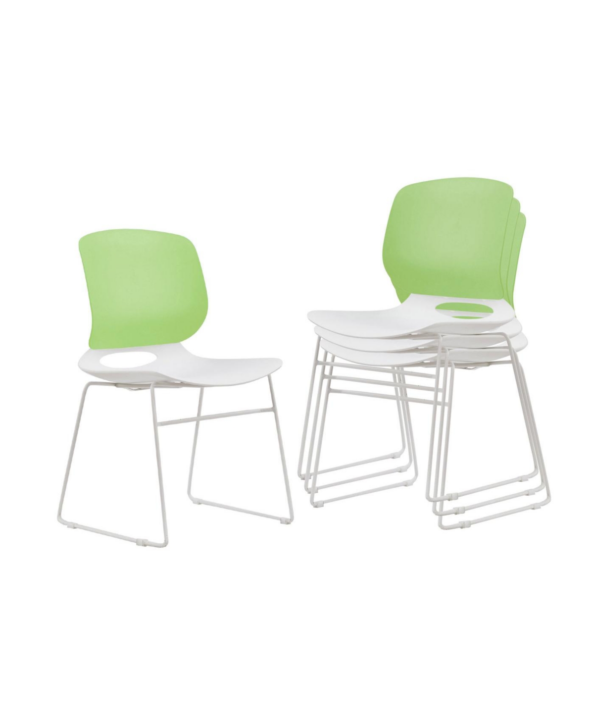 Click here for Streamdale Furniture Modern Stacking Chairs Set of... prices