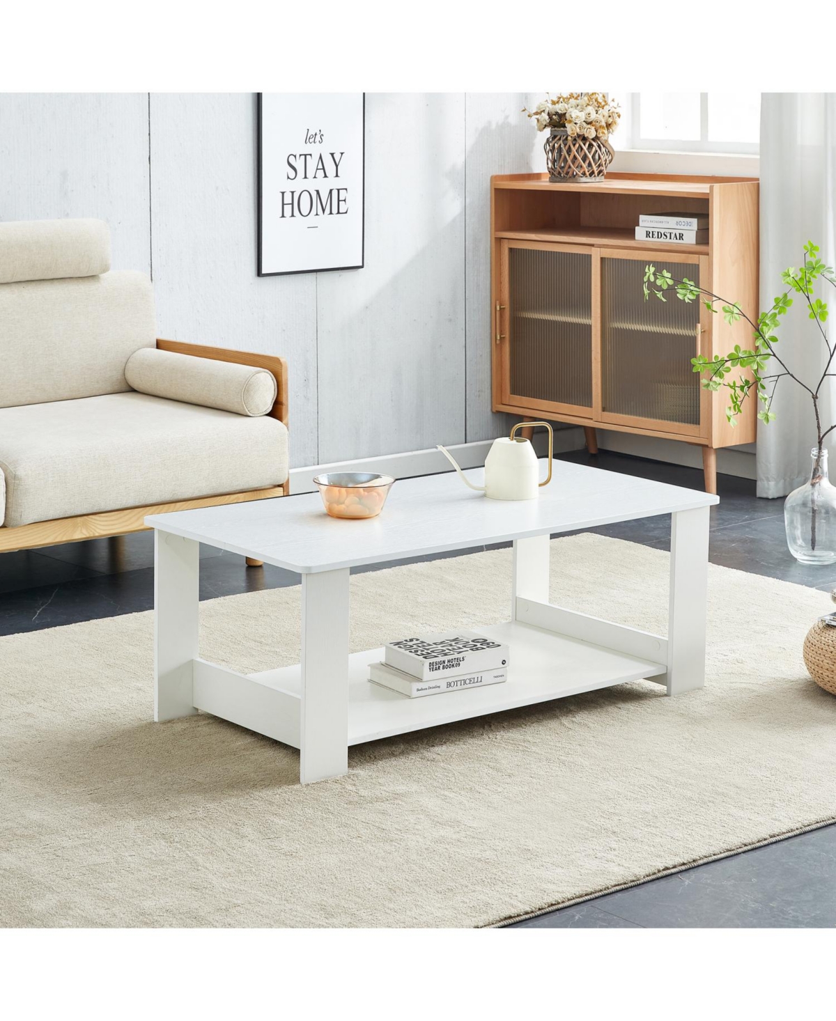 Click here for Streamdale Modern  Practical White Double-Layered... prices