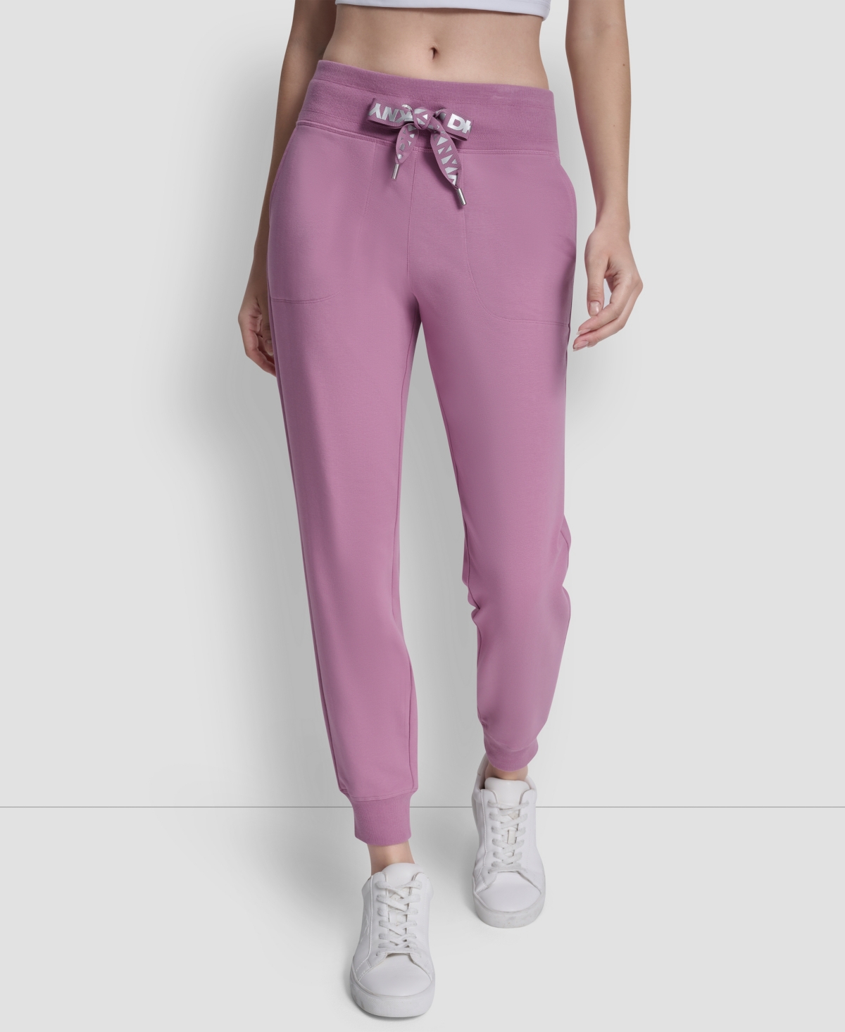 Click here for Dkny Sport Womens Logo-Drawstring High-Rise Jogger... prices