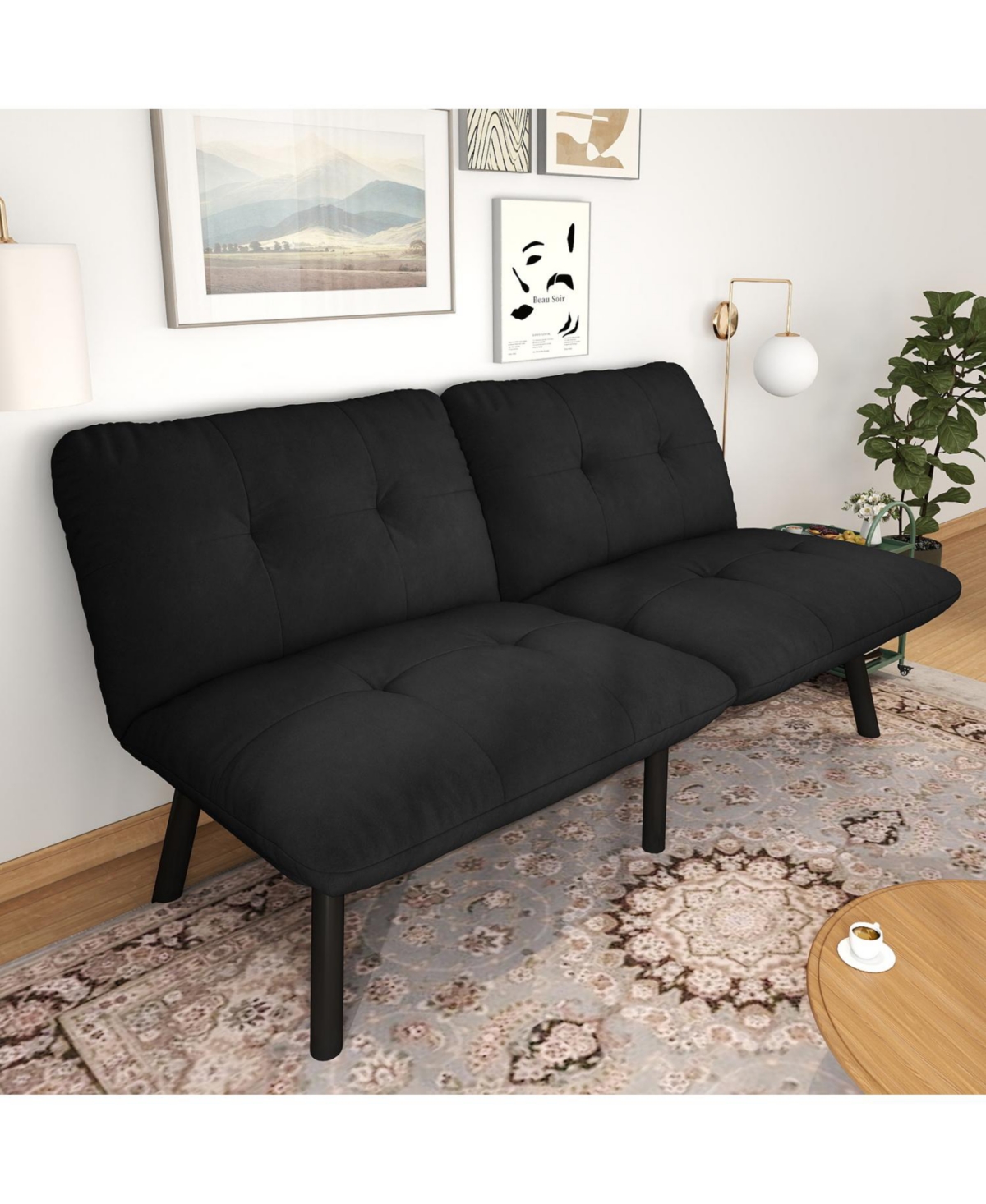 Click here for Streamdale Furniture Black Convertible Folding Mod... prices