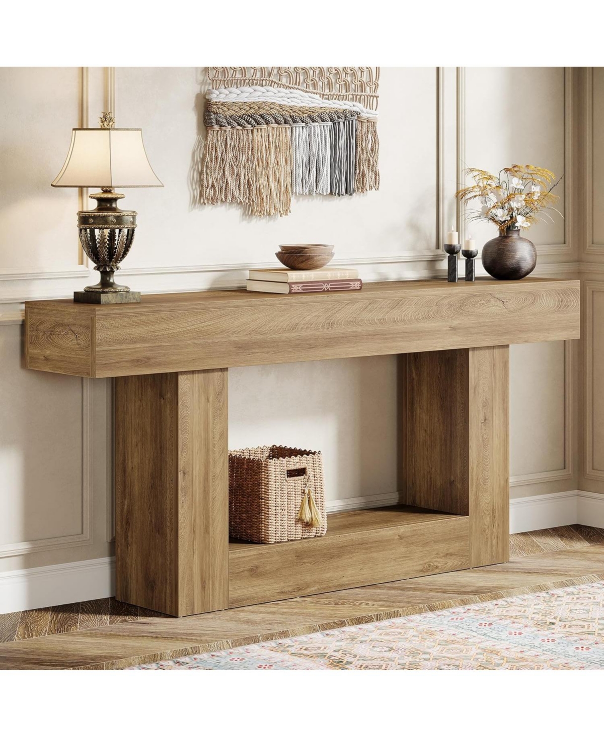 Click here for Tribesigns 63" Console Table  Farmhouse 2-Tie... prices