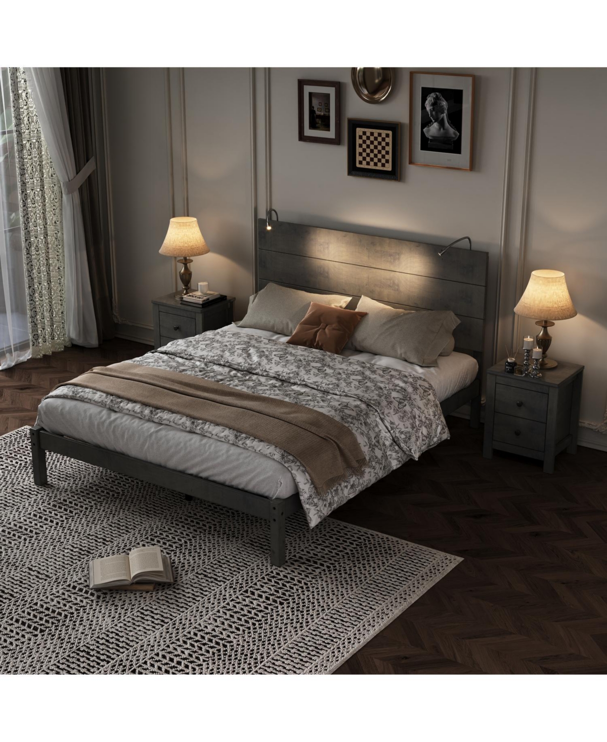 Click here for Streamdale Furniture Farmhouse Queen Bed Set with... prices