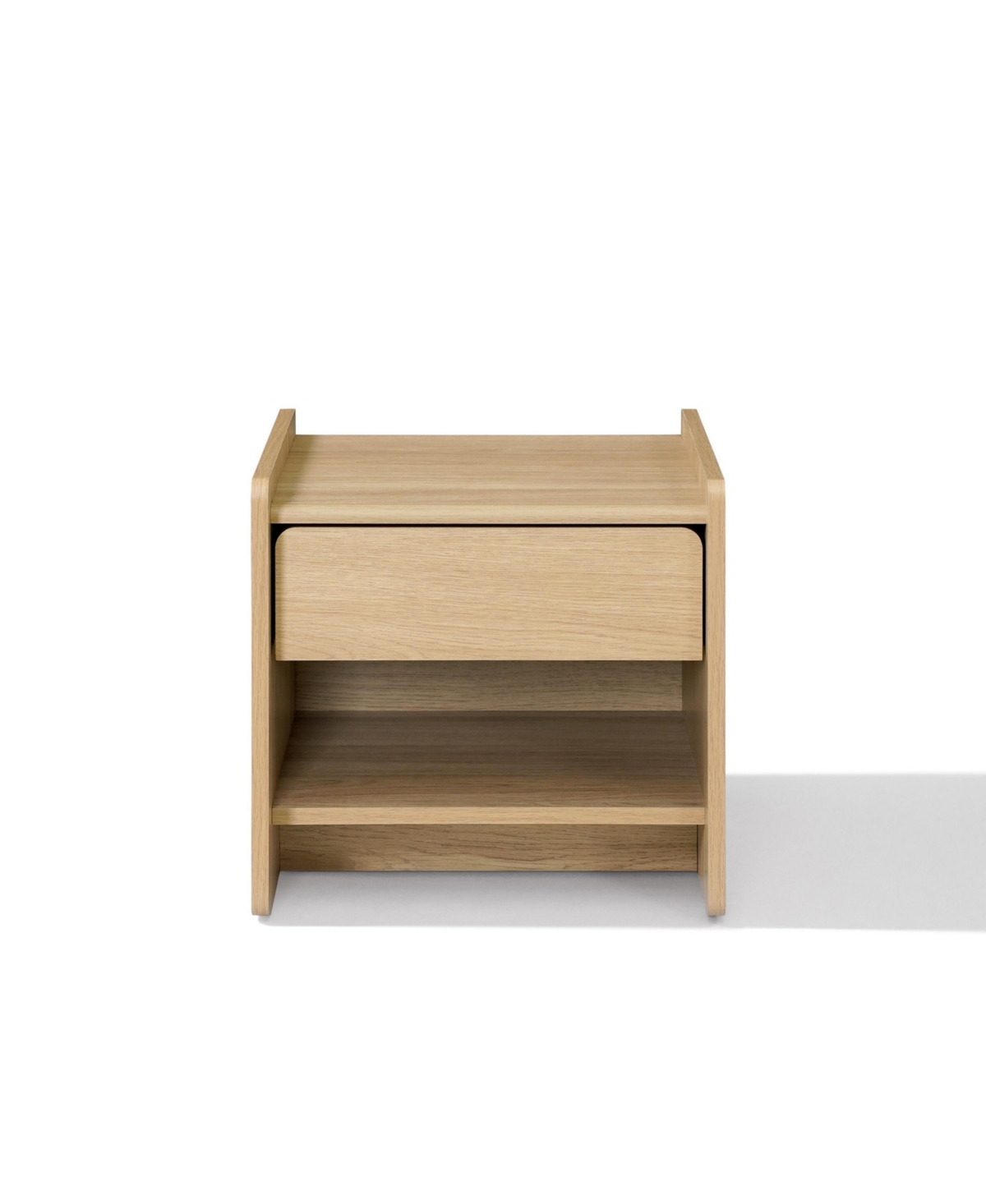 Click here for LuxenHome Hazel Oak Manufactured Wood 1-Drawer 1-S... prices