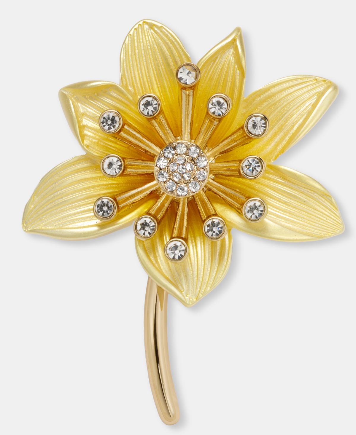 Click here for Anne Klein Crystal Flower Pin - White prices