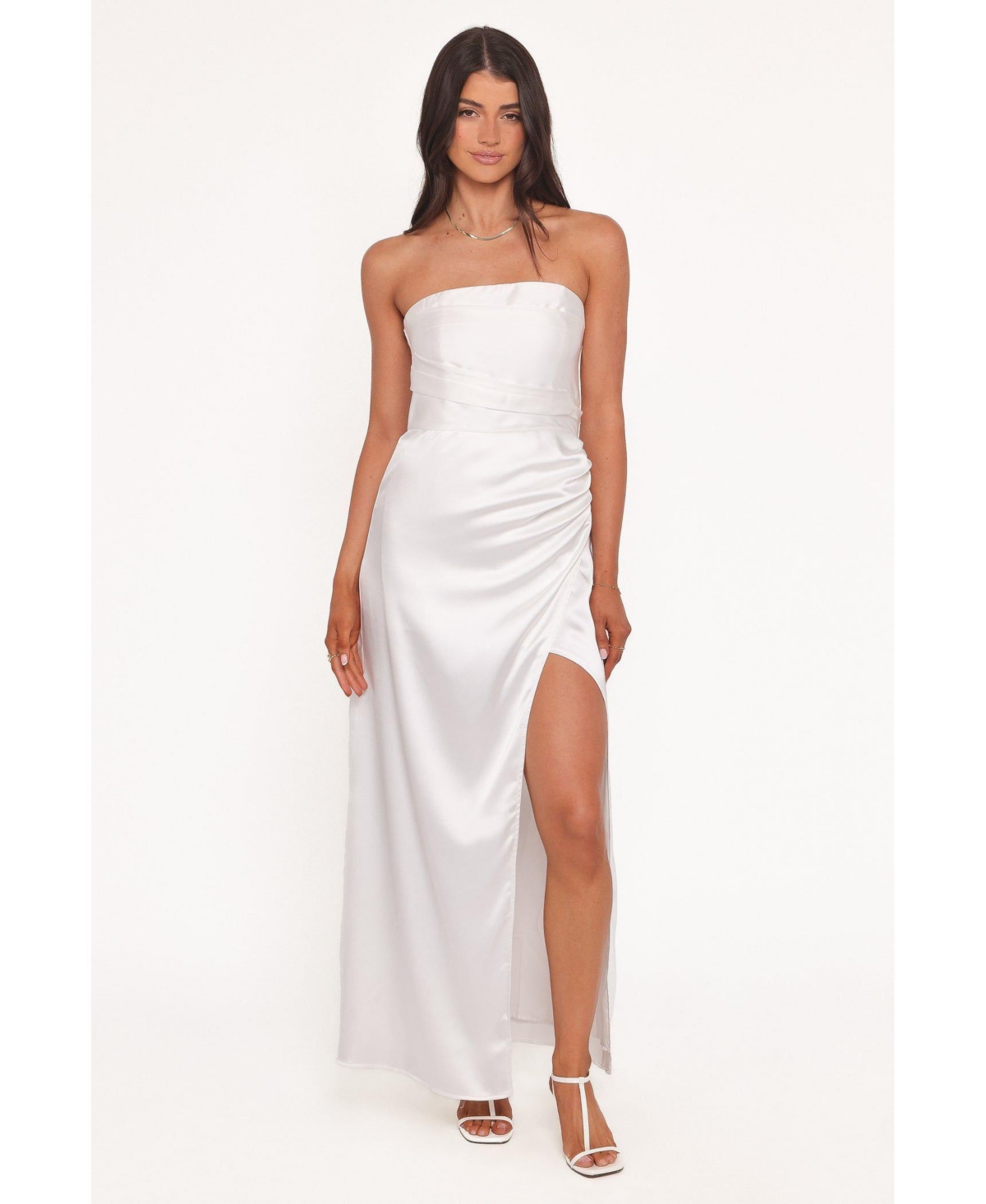 Click here for Petal and Pup Womens Kara Strapless Maxi Dress - W... prices