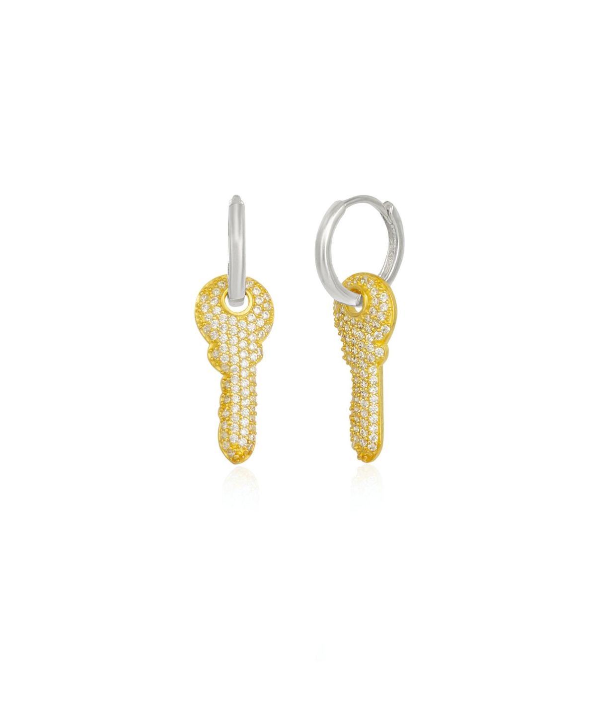 Click here for Spero London Key Silver Hoop Sterling Silver Earri... prices