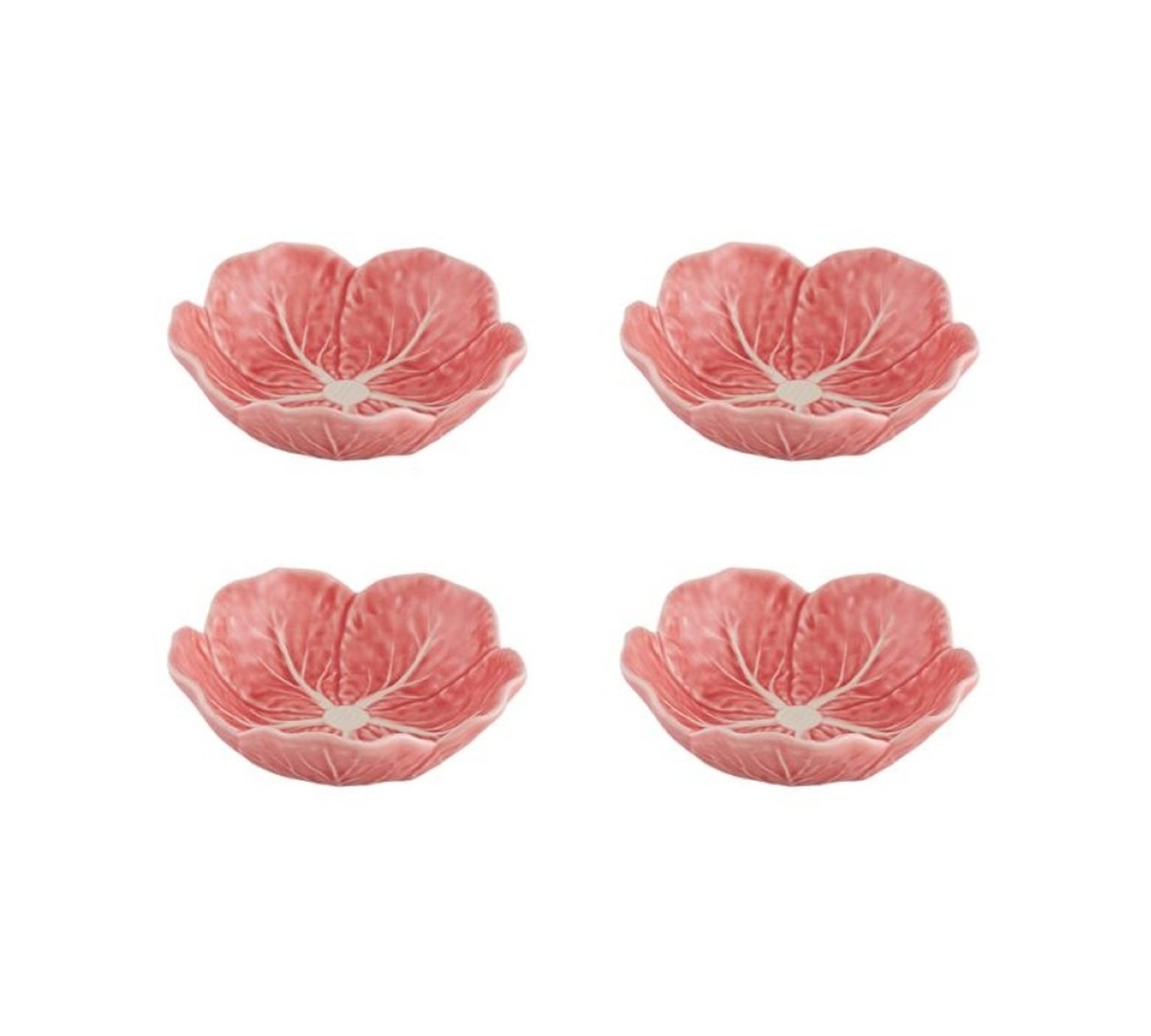 Click here for Bordallo Pinheiro Cabbage Bowls  Set of 4 - Pink prices