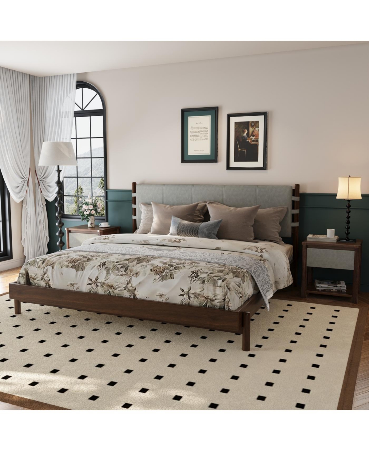 Click here for Streamdale Furniture Modern King Bed Frame Set wit... prices