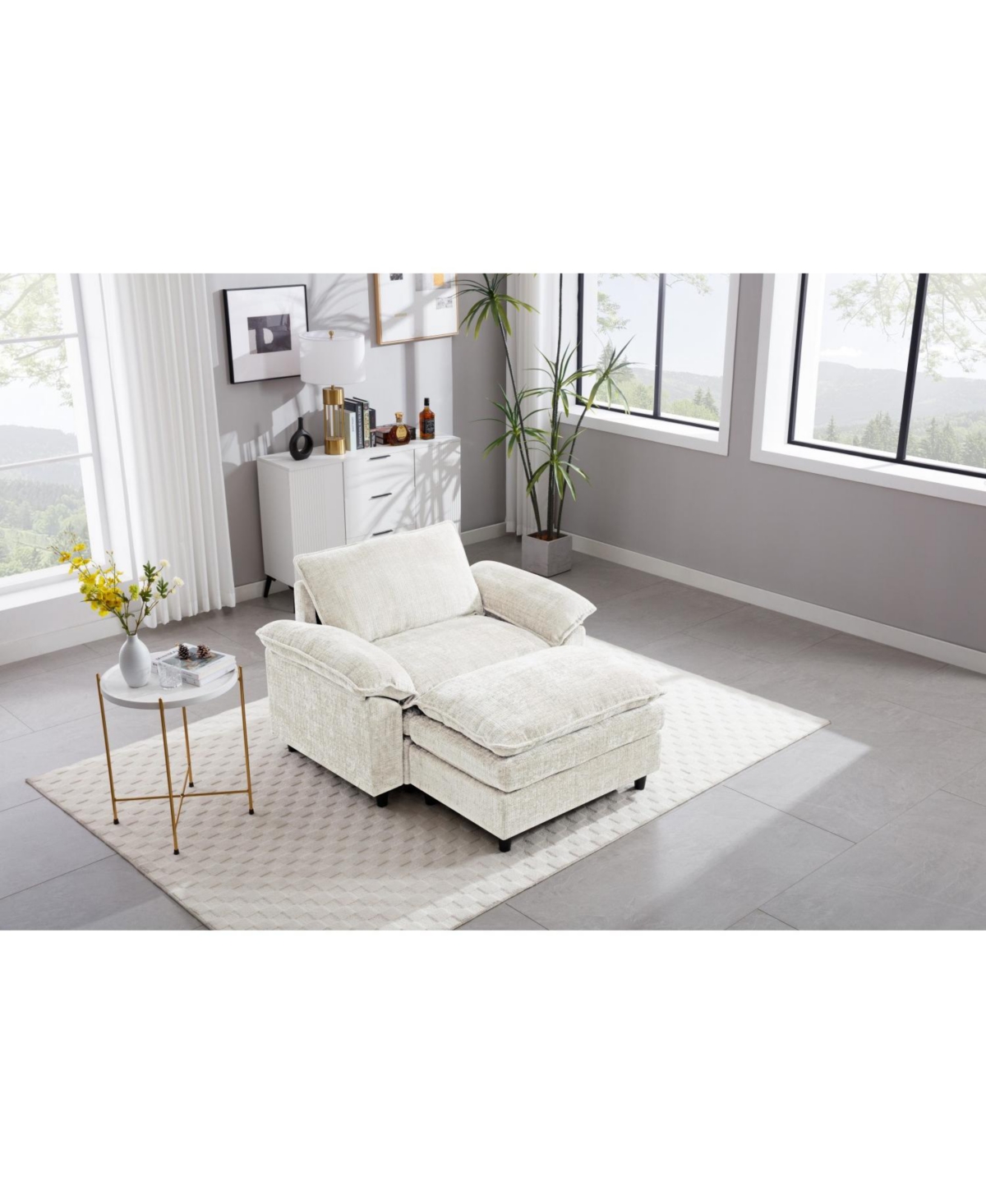 Click here for Streamdale Furniture Oversized Beige Accent Chair... prices