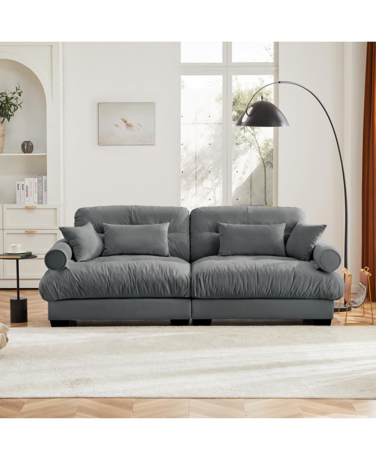 Click here for Streamdale Furniture Modern Two-Seater Velvet Sofa... prices
