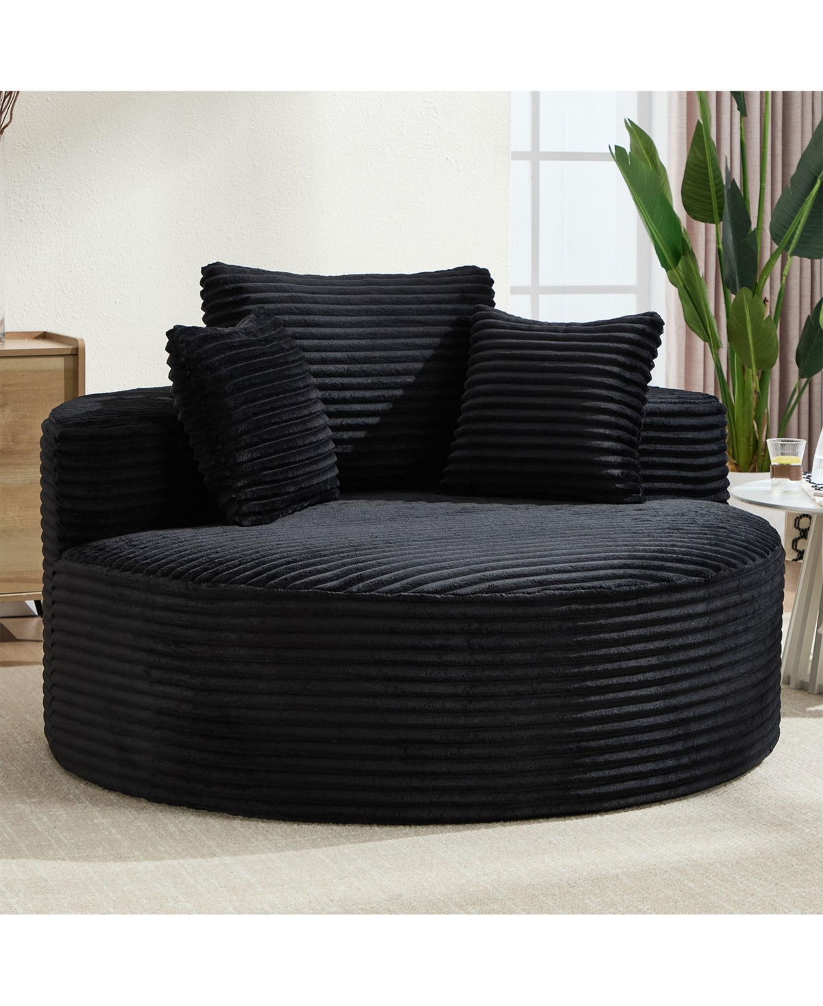 Click here for Boyel Living Round Sofa Bed with Memory Foam Secti... prices