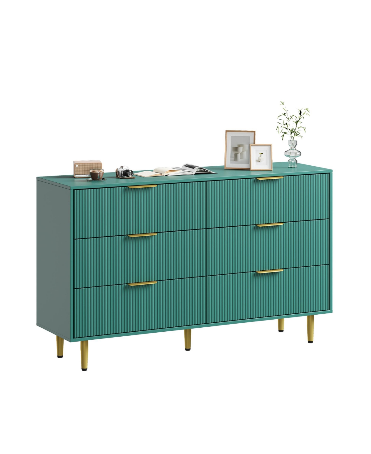 Click here for Gaomon Fluted Dresser for Bedroom Wooden Chest of... prices