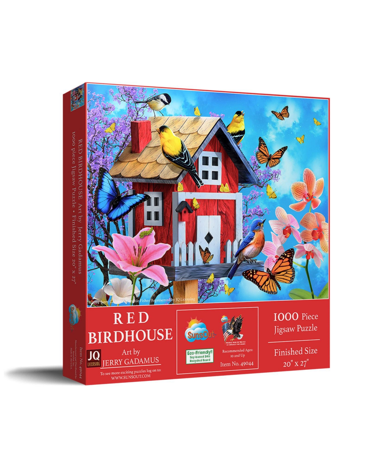 Click here for SunsOut Red Birdhouse 1000 piece Jigsaw Puzzle for... prices