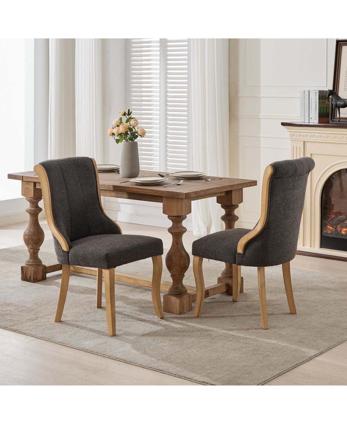 Click here for Streamdale Furniture Snow Velvet Dining Chairs  Cu... prices