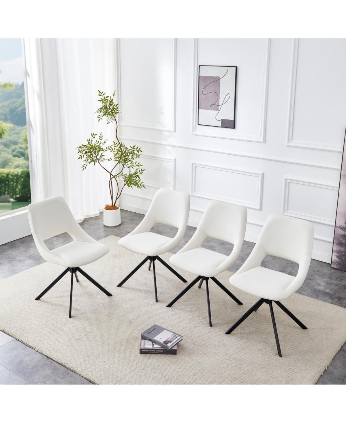 Click here for Streamdale Furniture Swivel Dining Chairs Set of 4... prices