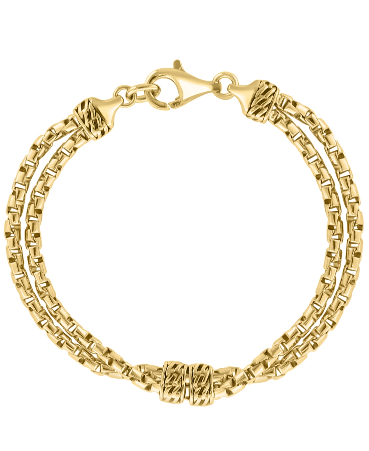 Click here for Effy Collection Mens Gold Over Silver Bracelet - G... prices