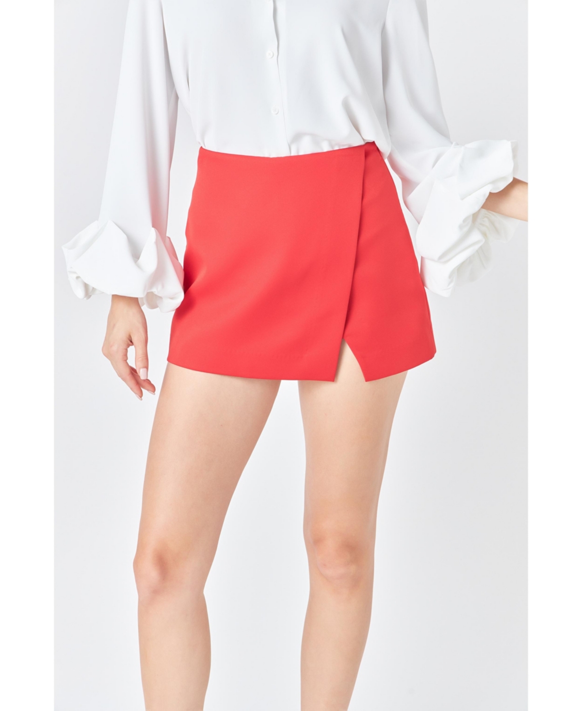 Click here for endless rose Womens Asymmetric Skort - Red prices