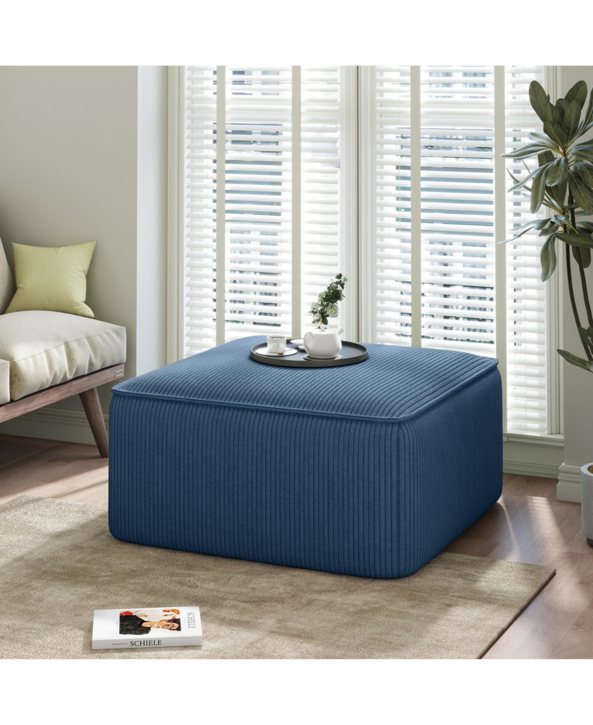 Click here for Streamdale Furniture Upholstered Square Ottoman -... prices