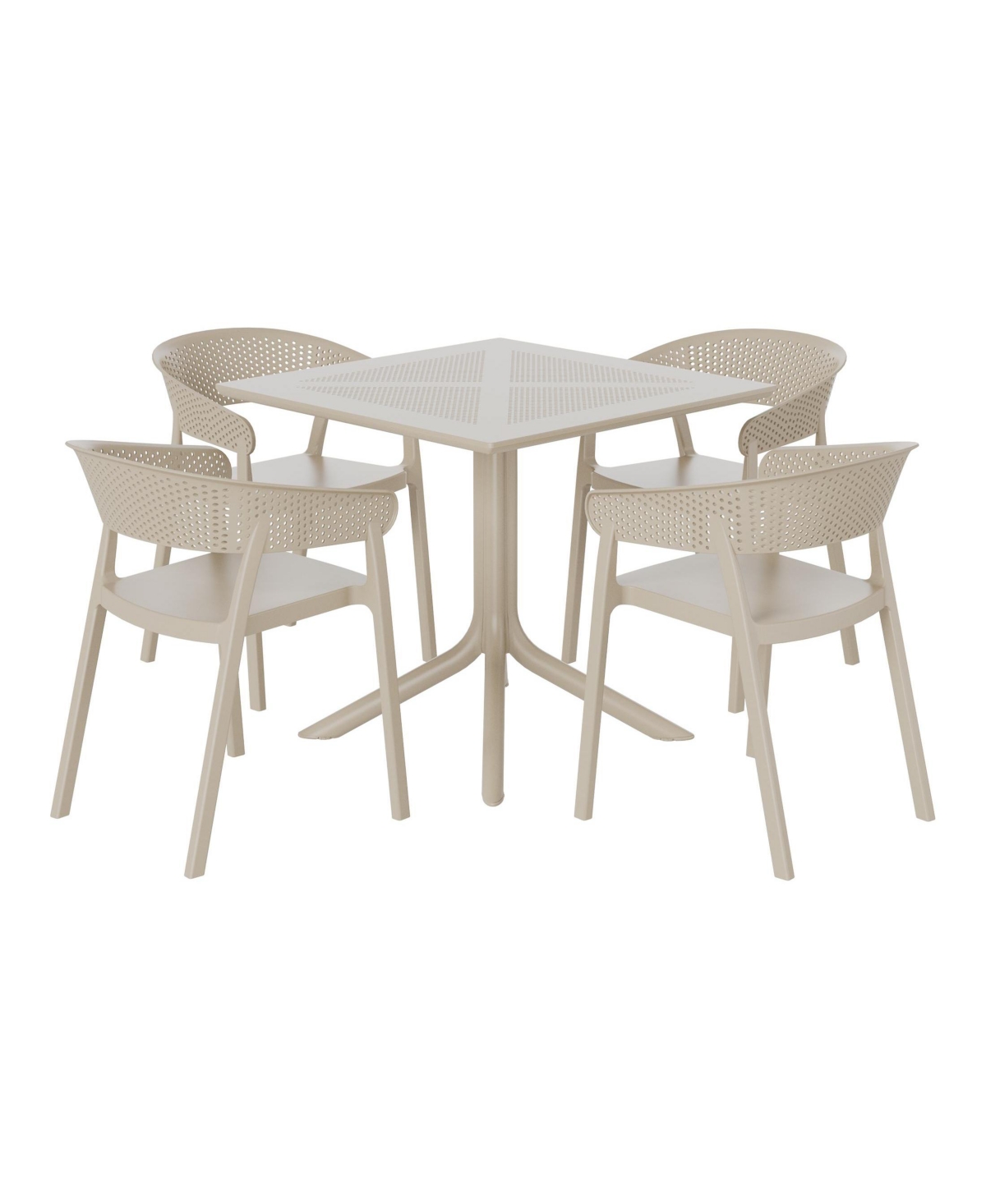 Click here for 5-Piece Modern Patio Square Dining Table Set with... prices