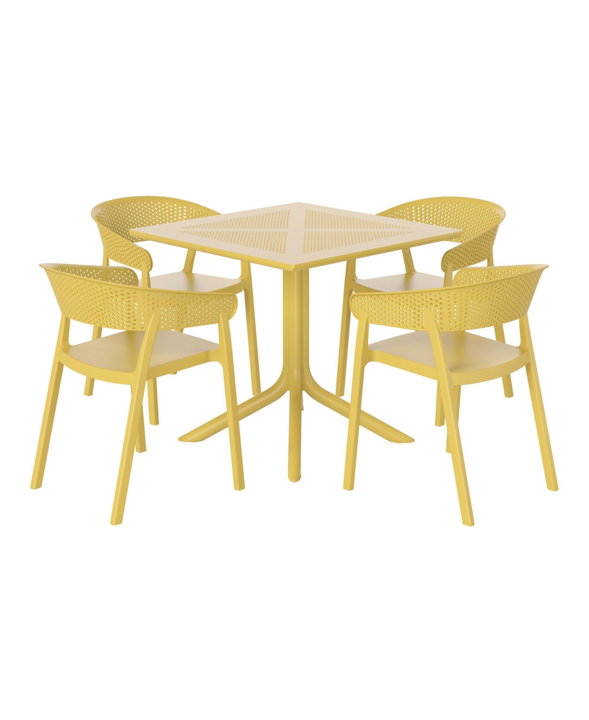 Click here for 5-Piece Modern Patio Square Dining Table Set with... prices
