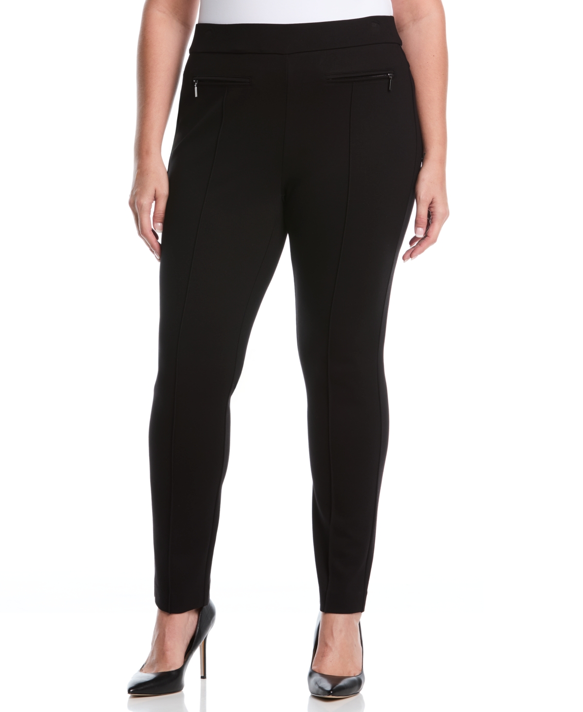 Click here for Rafaella Plus Size Plus Size Ponte Slim Leg Pant -... prices