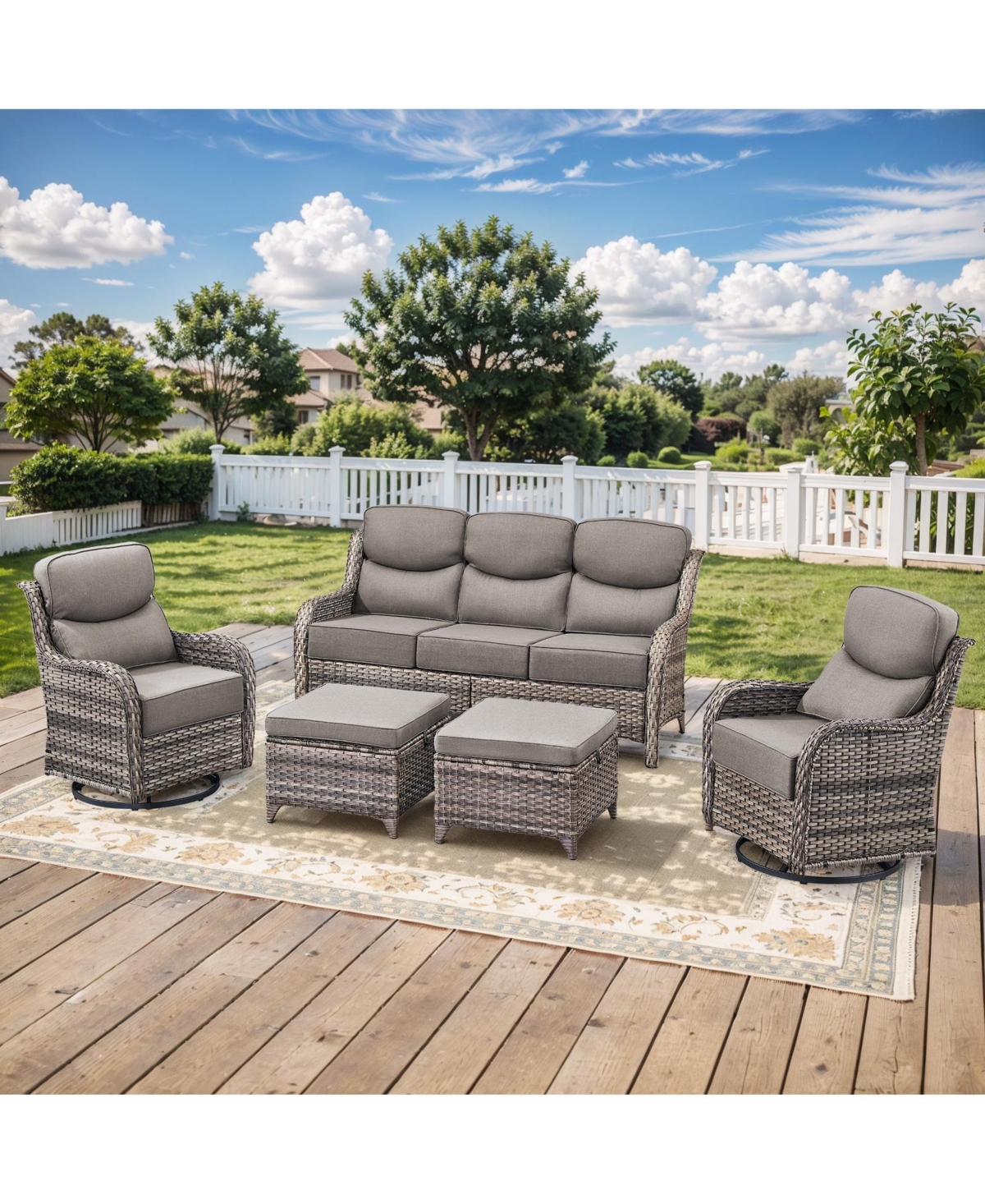 Click here for Draft - Gymojoy Crescent Swivel Glider All-Weather... prices