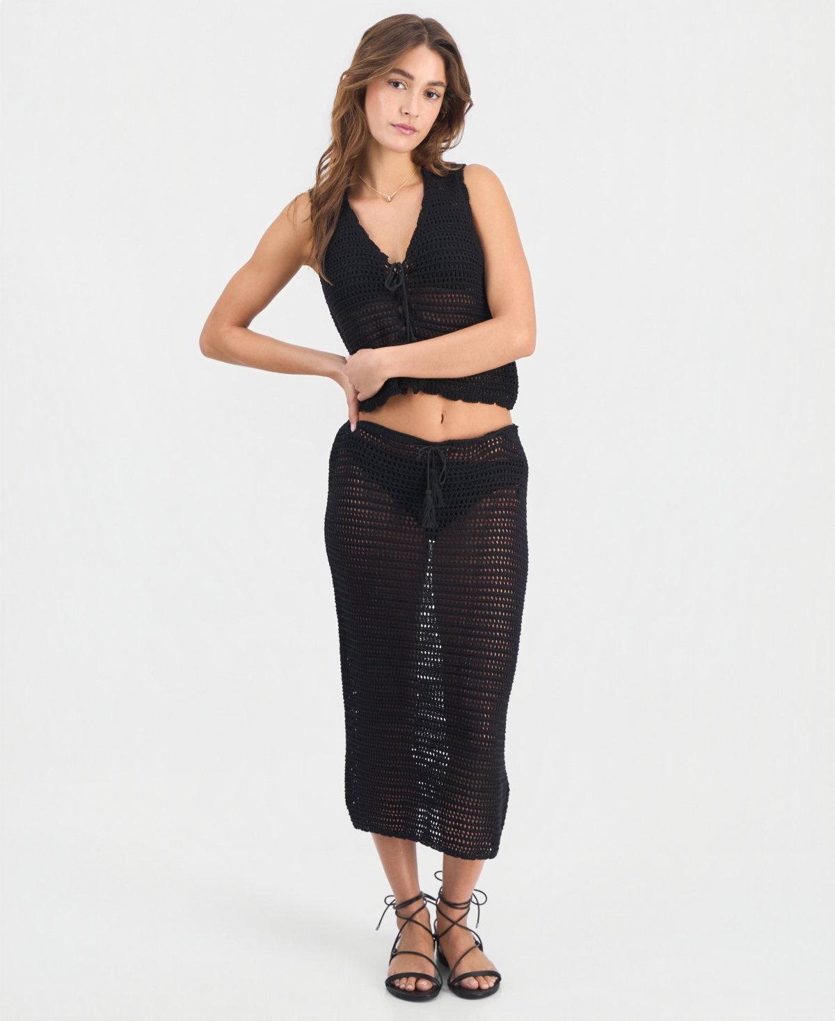 Click here for Miken Womens Swim Cover-Up Midi Skirt  Exclusive T... prices