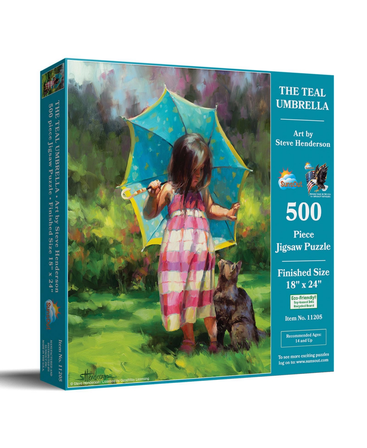Click here for SunsOut The Teal Umbrella 500 piece Jigsaw Puzzle... prices