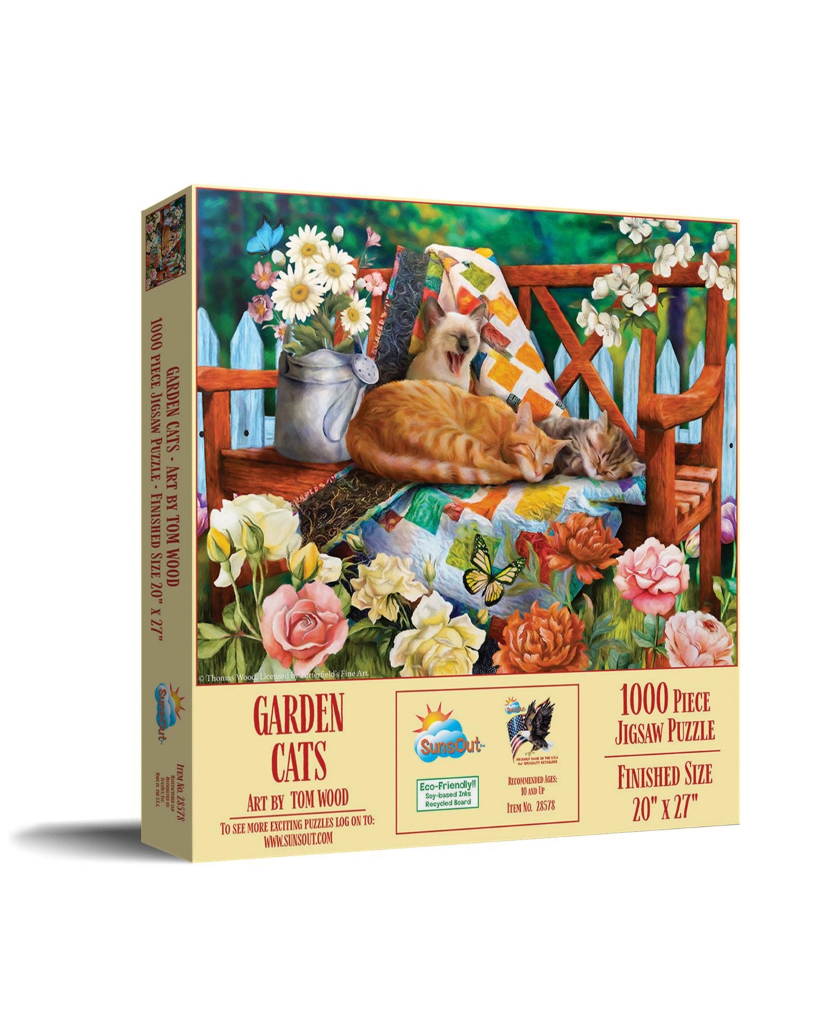 Click here for SunsOut Garden Cats 1000 piece Jigsaw Puzzle for A... prices