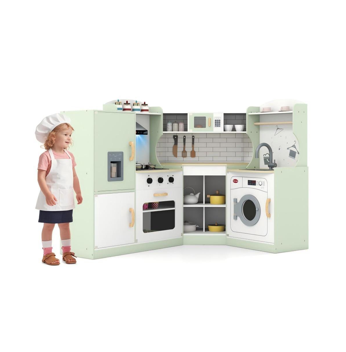 Click here for Hongge Corner Kids Play Kitchen with Washer and Ic... prices